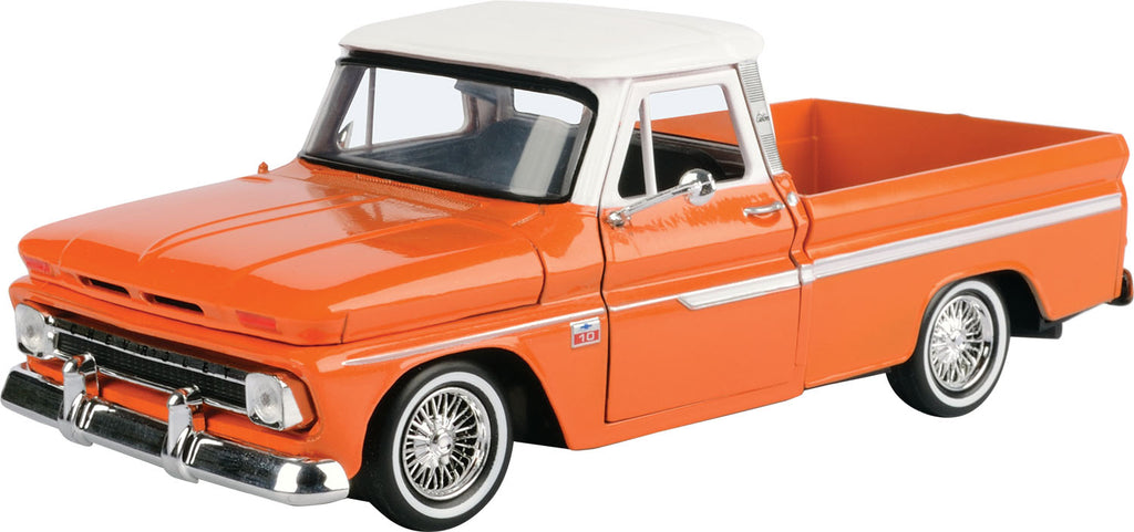CHEVY C10 FLEETSIDE ORANGE GET LOW 1966 1/24